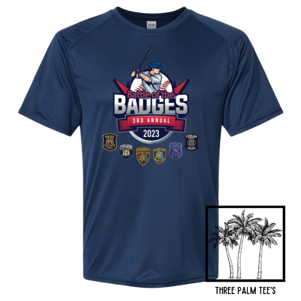 Battle of the Badges 2023 - short sleeve SPF – Three Palm Tee's